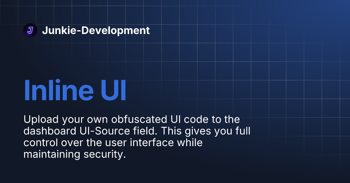Inline UI | Junkie-Development